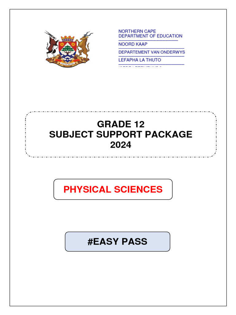 Physical Sciences Work Book English | PDF | Force | Tension (Physics)