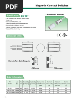 Sentrol 1078 1076 Series Magnetic Contacts Data Sheet | PDF | Switch ...
