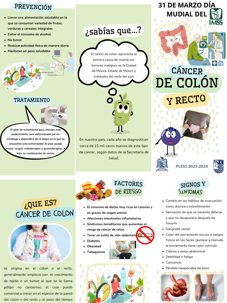 Prevención y síntomas del cáncer de colon | PDF | Cáncer colonrectal ...