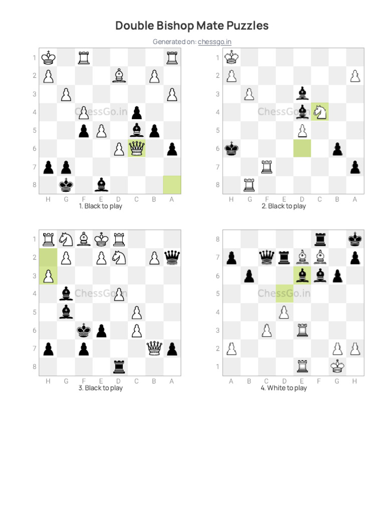 Double Bishop Mate Chess Puzzles - Easier Difficulty - ChessGo - in ...