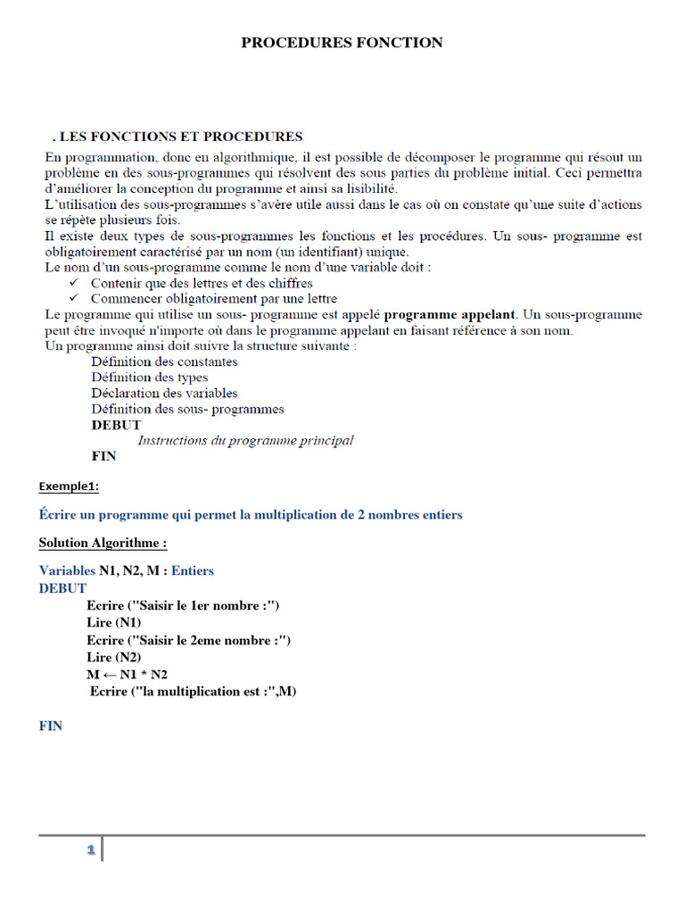 Algorithmes et Procédures en Python | PDF | Programmation informatique | Informatique