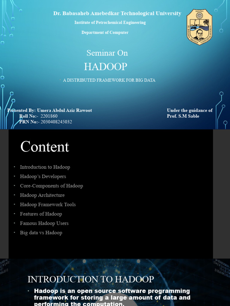 Seminar Umera Hadoop | PDF | Apache Hadoop | Data