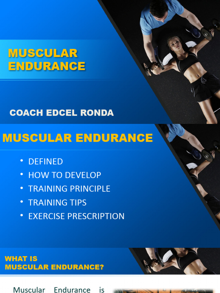 Muscular Endurance Exercises | PDF | Strength Training | Human Body Weight