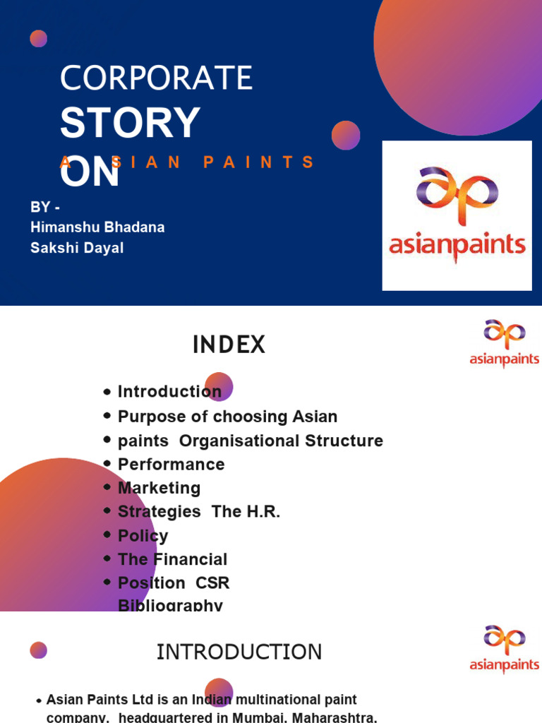 Corporate story Asian Paint | PDF | Swot Analysis | Pricing