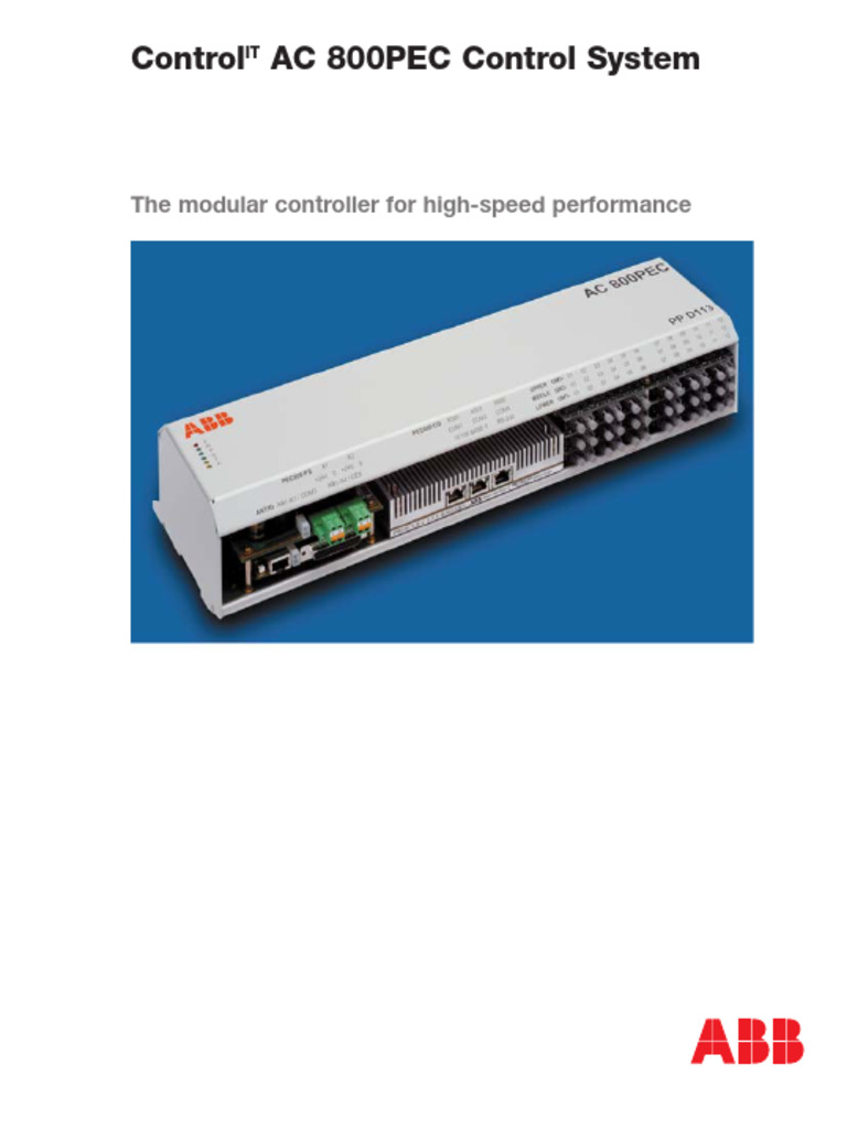 Brochure AC 800PEC Controller | PDF | Programmable Logic Controller ...
