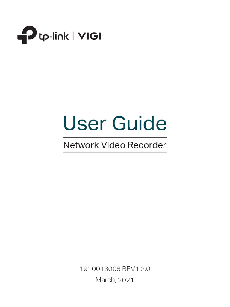 Network Video Recorder User Guide | PDF | Computer Network | Video