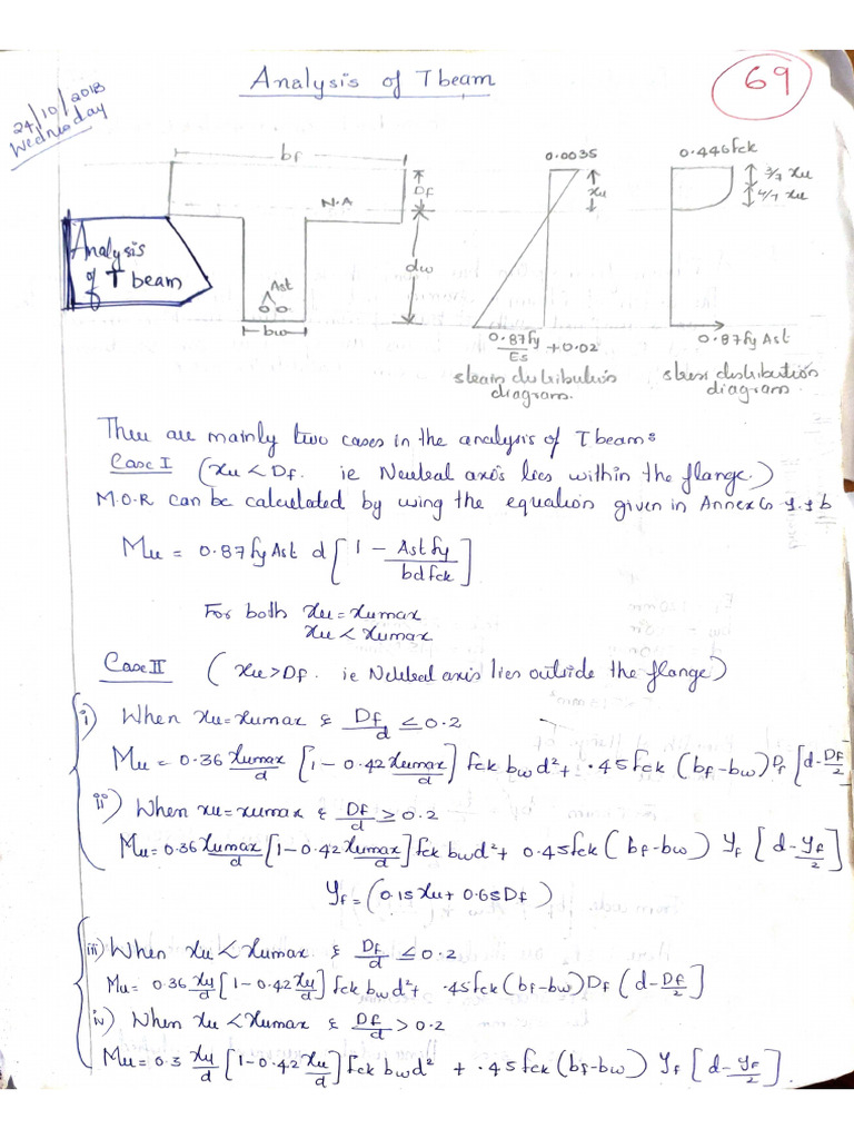 Analysis of T Beams | PDF