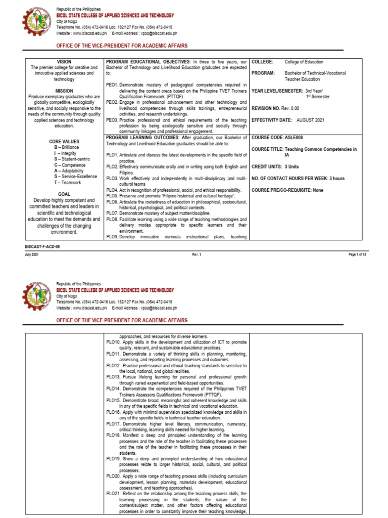 ASLE008 TEACHING COMMON COMPETENCIES IN IA - BALLARDA - PDF 9 - 7 ...