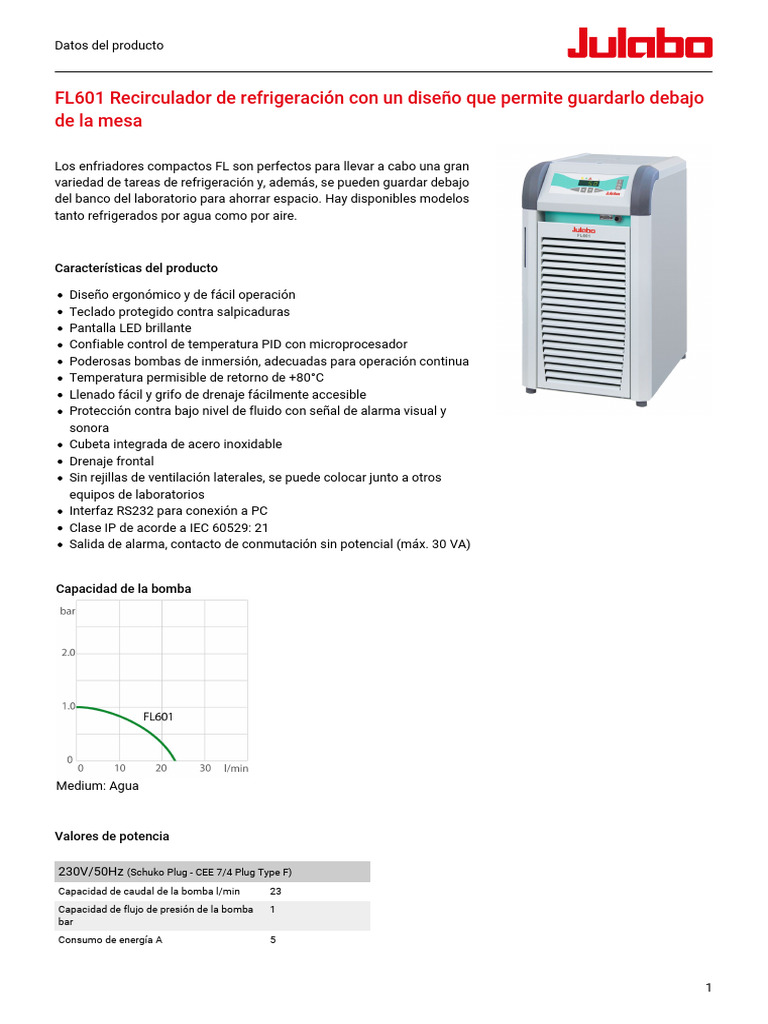 Julabo FL601 9661006 Es | PDF | Bomba