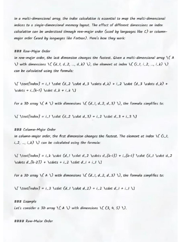 Multi Dimensional Array PDF | PDF