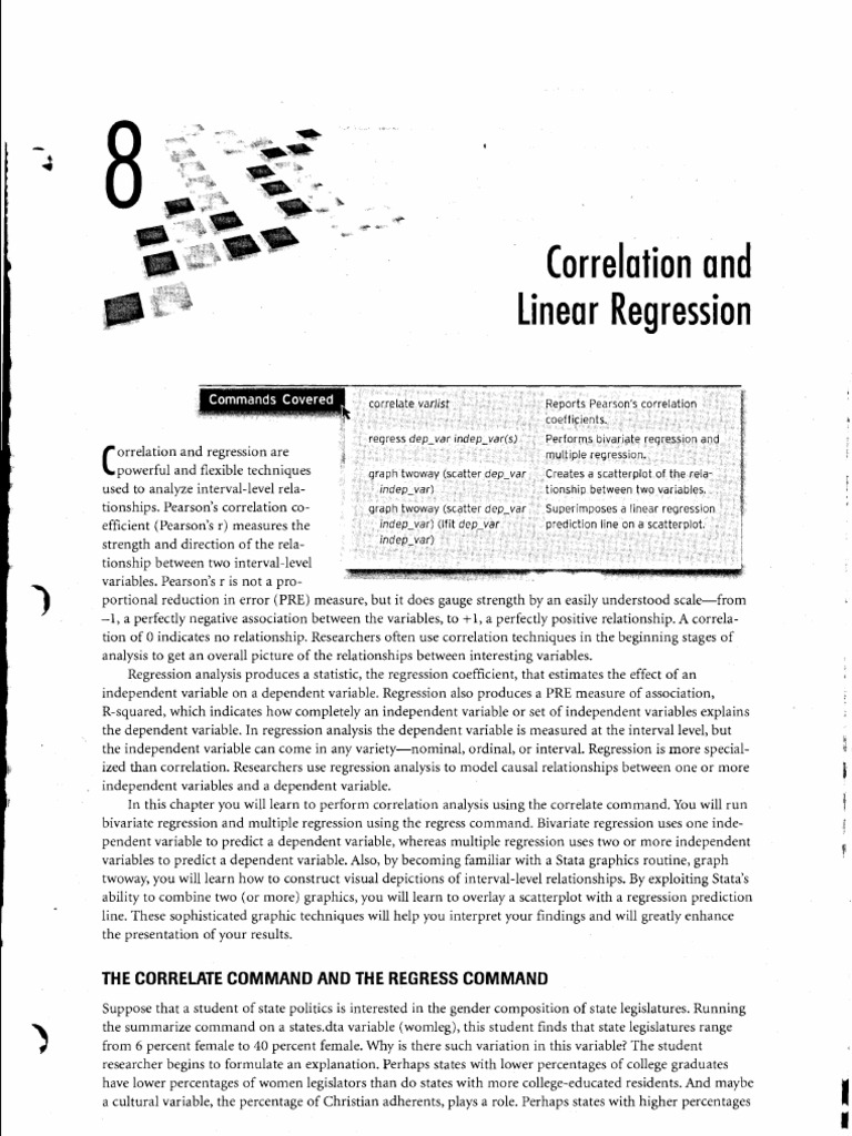 Stata C8 Pdf Correlation And Dependence Coefficient Of Determination
