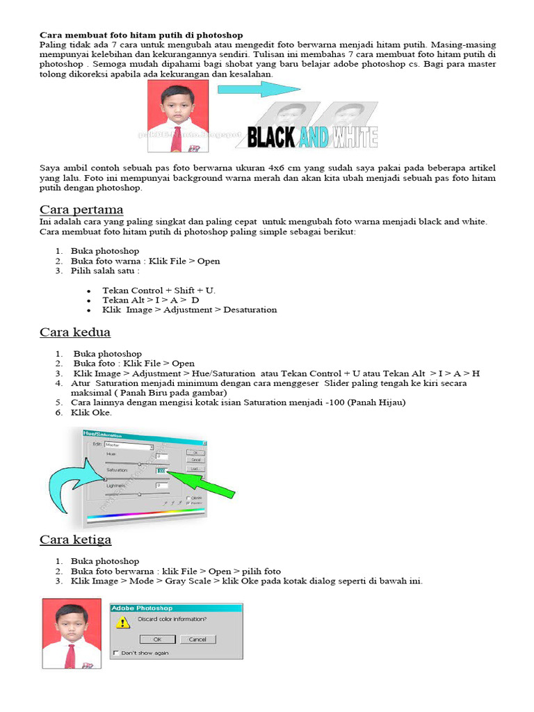 Panduan Foto Hitam Putih Photoshop | PDF | Metode & Bahan Ajar ...
