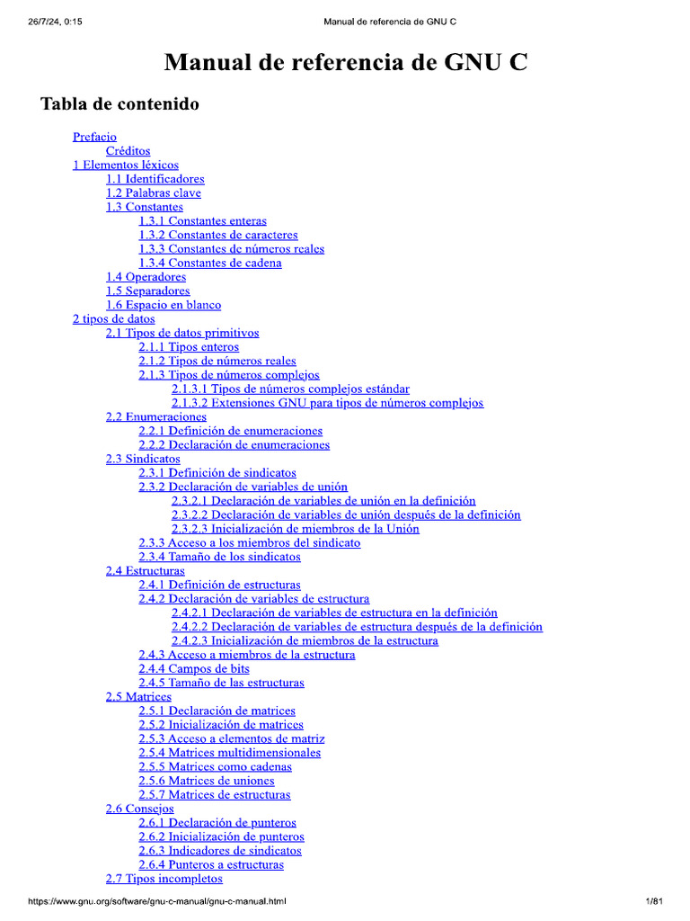 GNU Reference C | PDF