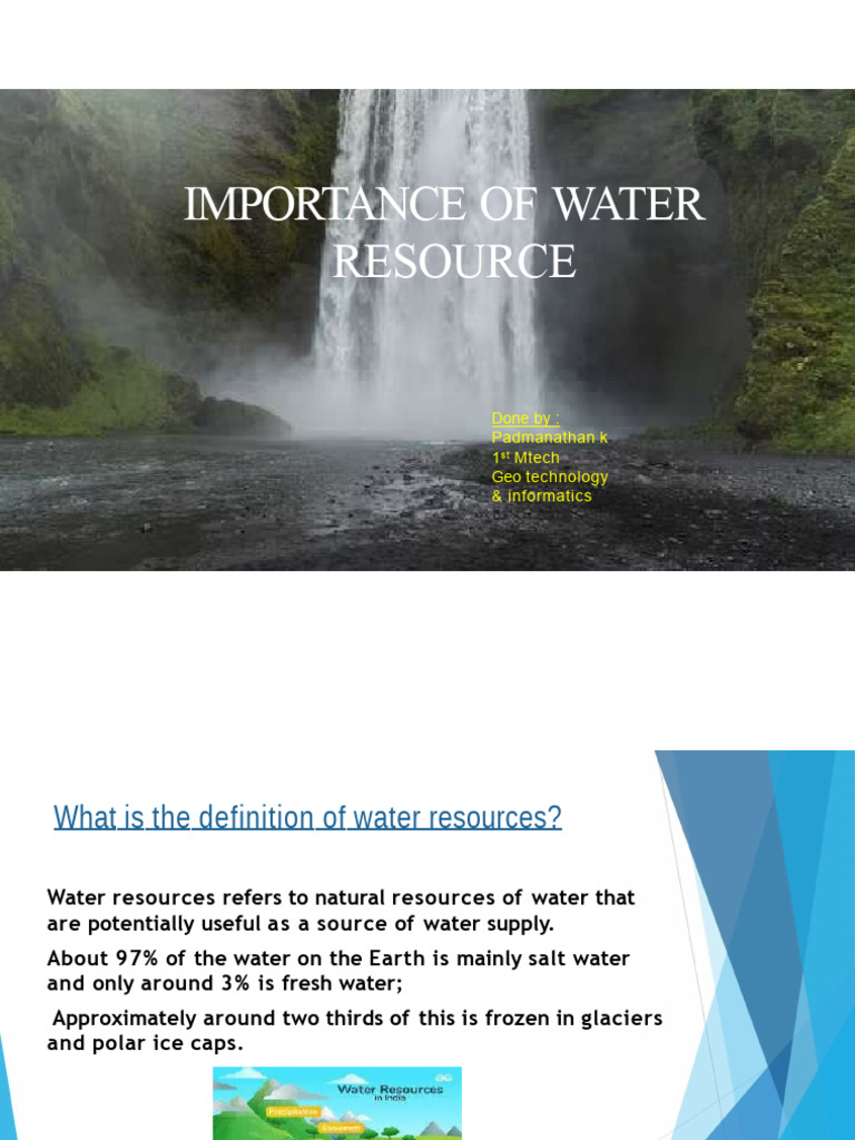 Understanding Water Resources and Their Importance | PDF | Fresh Water ...