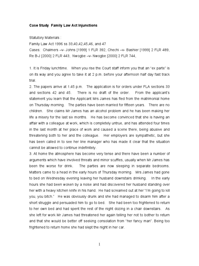 Case Study Domestic Violence | PDF | Public Law | Government