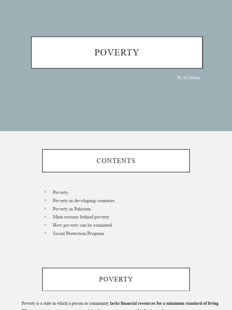 Poverty Presentation by Zubair Final | PDF | Poverty | Poverty ...