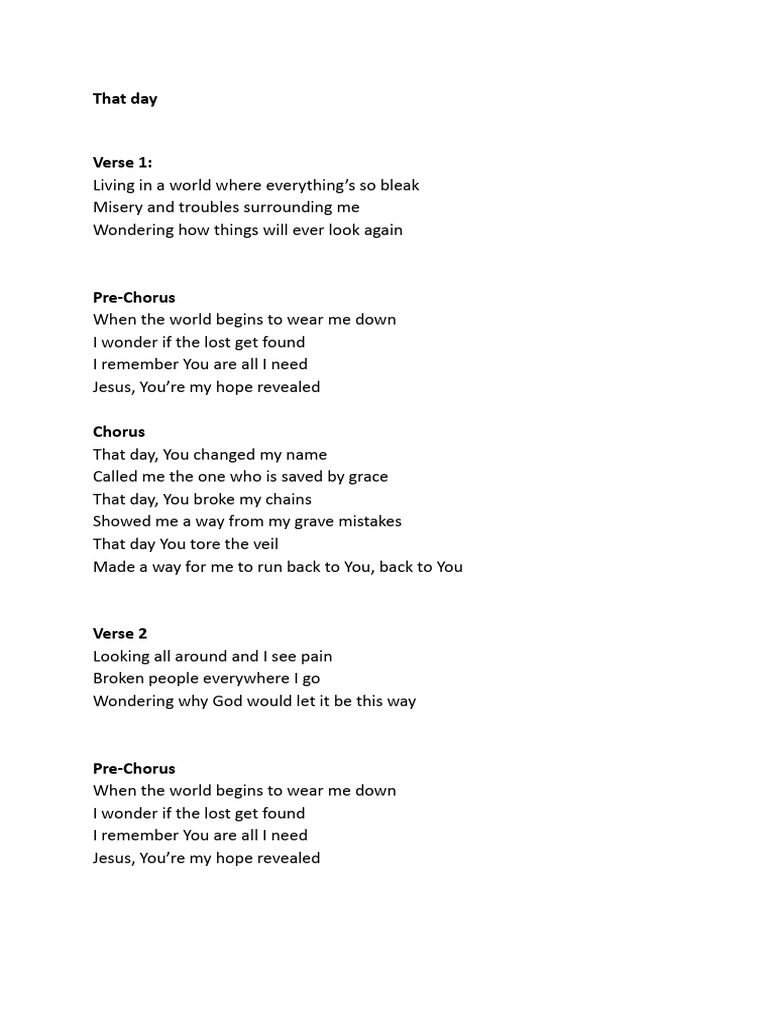 That Day-Lyrics | PDF