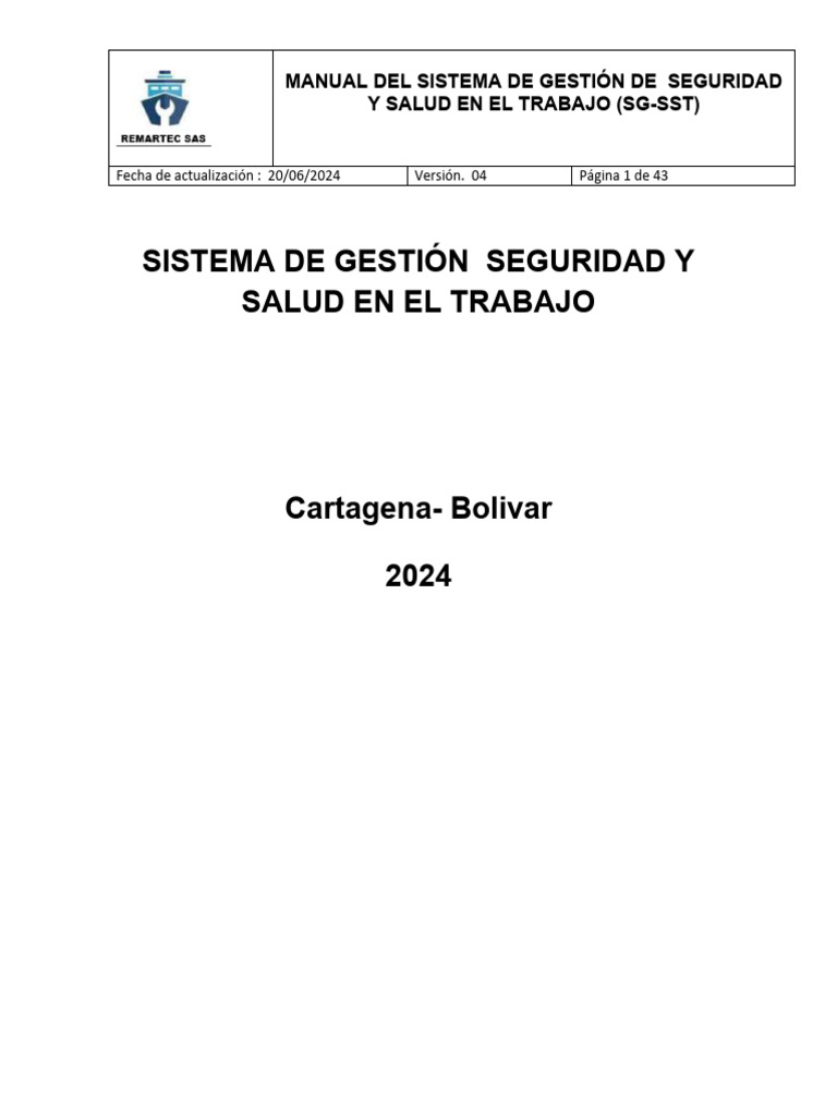 Manual SG-SST | PDF | Riesgo | Business