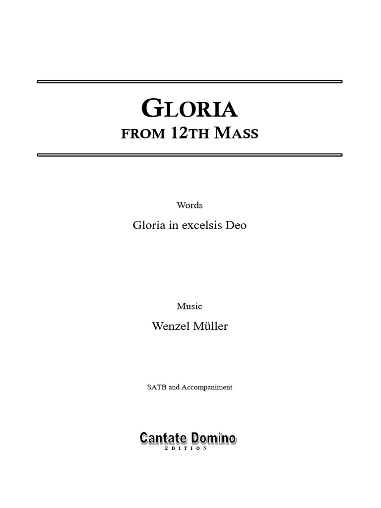 Gloria from 12th Mass Score | PDF | Social Information Processing ...