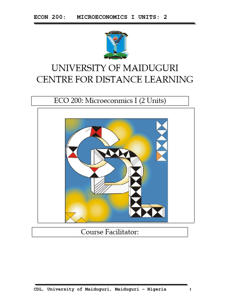 ECO 201 Micro Economics-1 | PDF | Economic Equilibrium | Utility