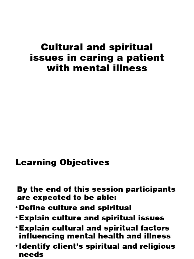 Cultural and Spiritual Factors in Mental Health | PDF | Mental Disorder ...