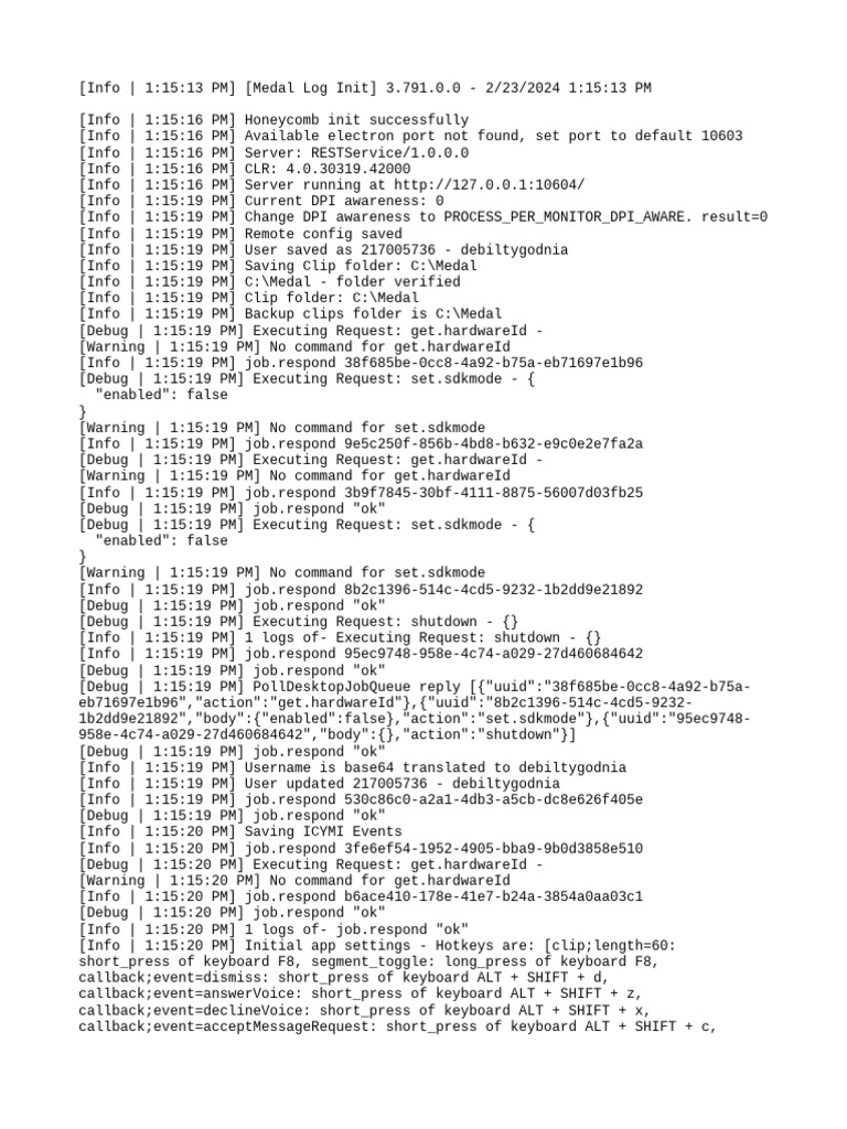 Medal Log 20240223 | PDF | Computing | Software