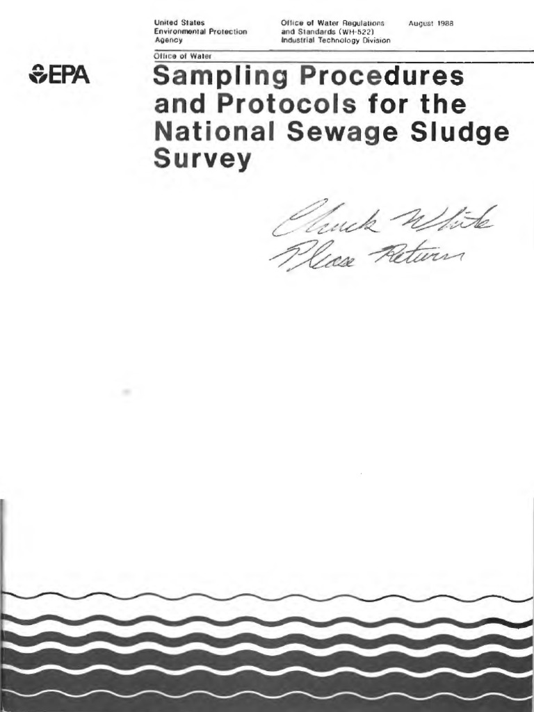 Nsss1988 Sampling Procedures | PDF | Sewage Treatment | Anaerobic Digestion