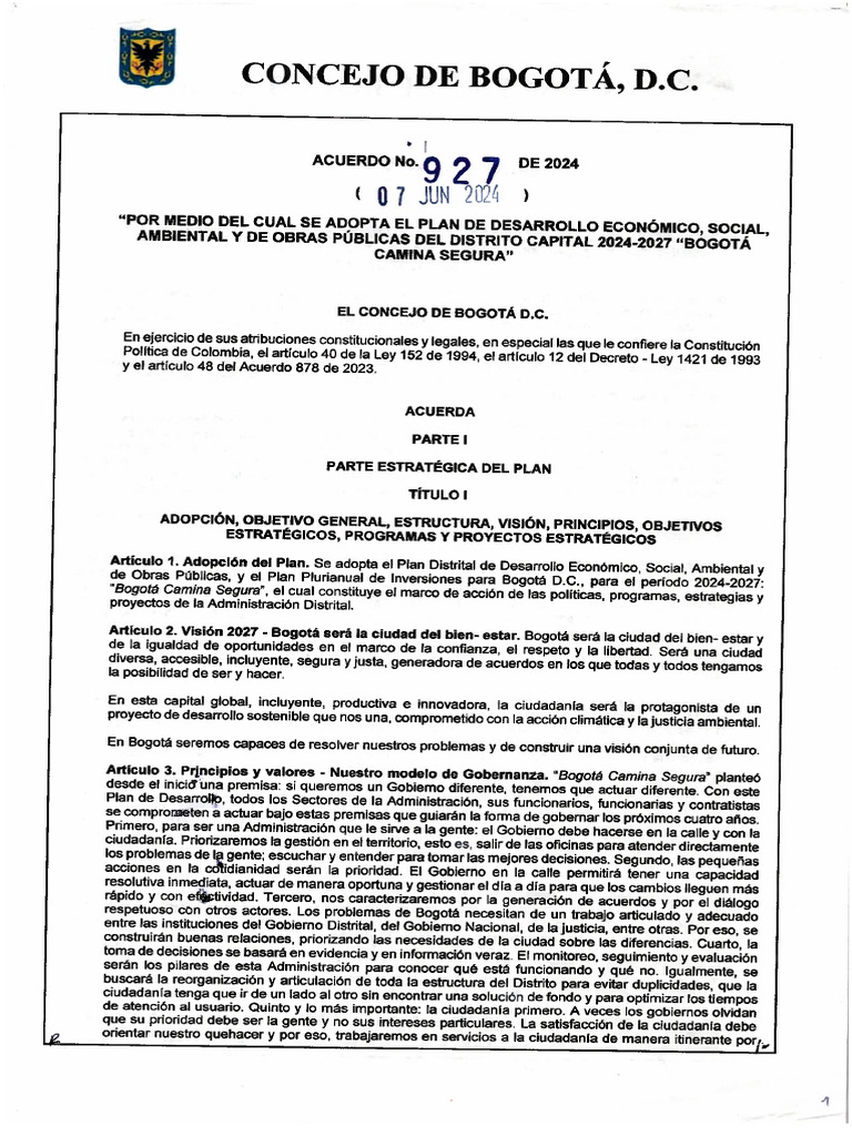 Acuerdo 927 2024 | PDF