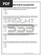 Mixture and Alligation CAT PYQs Questions | PDF | Ratio | Chemistry
