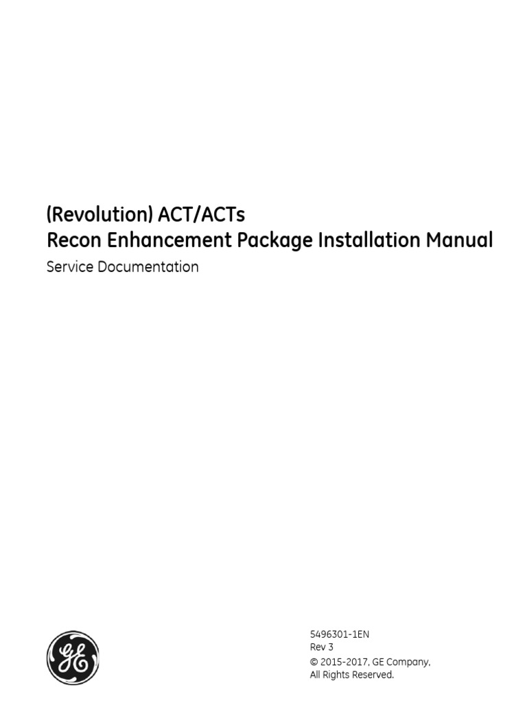 ACT - ACTs Recon Enhancement Package Installation Manual - SM - 5496301 ...