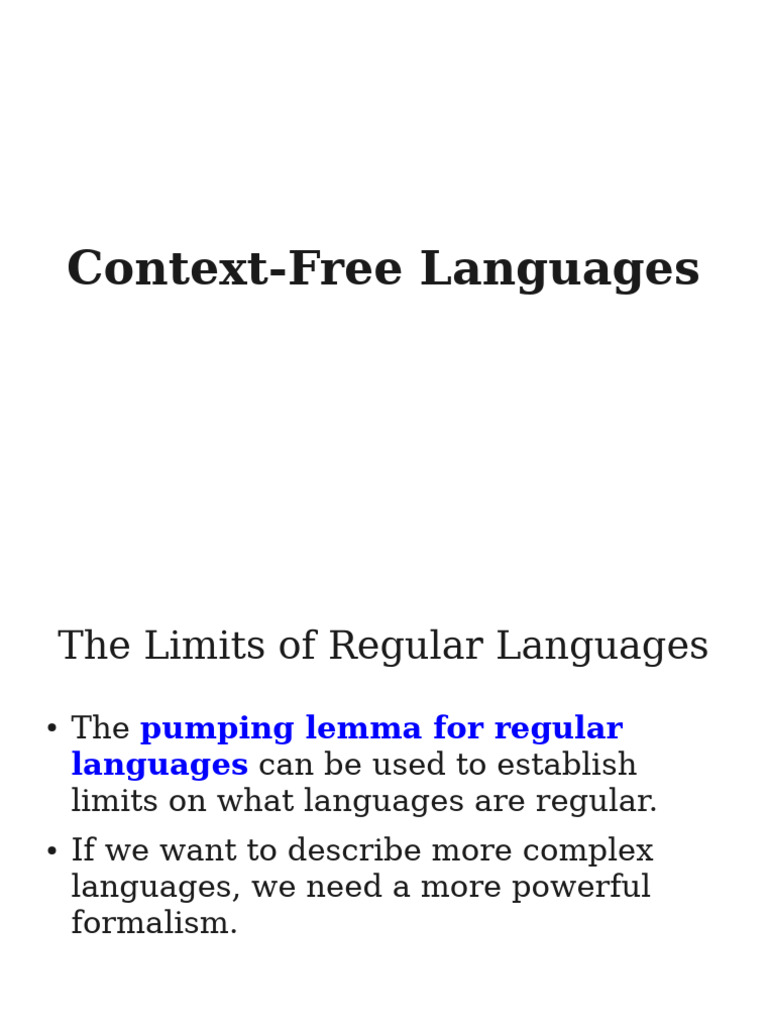 Context | PDF | Language Mechanics | Theoretical Computer Science