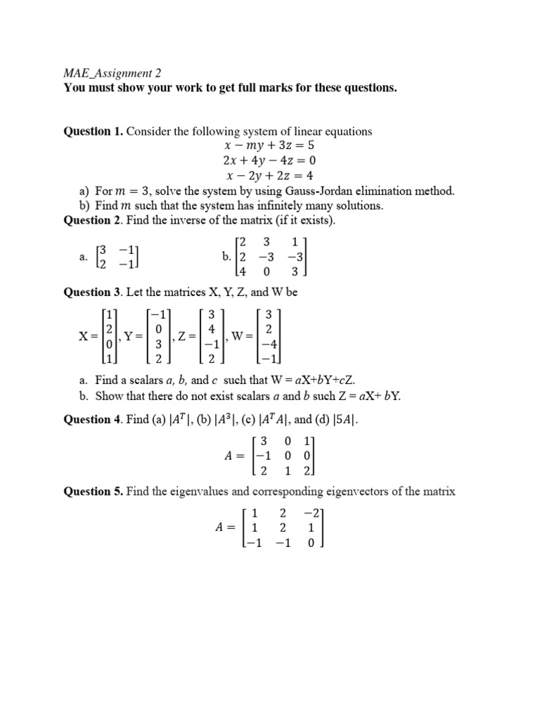 MAE - Assignment 2 | PDF