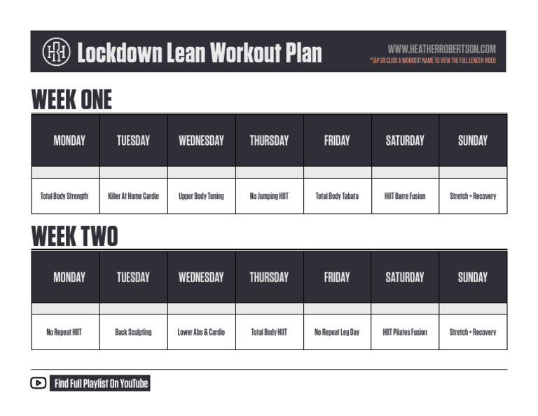 14-Day Home Workout Plan | PDF | Wellness