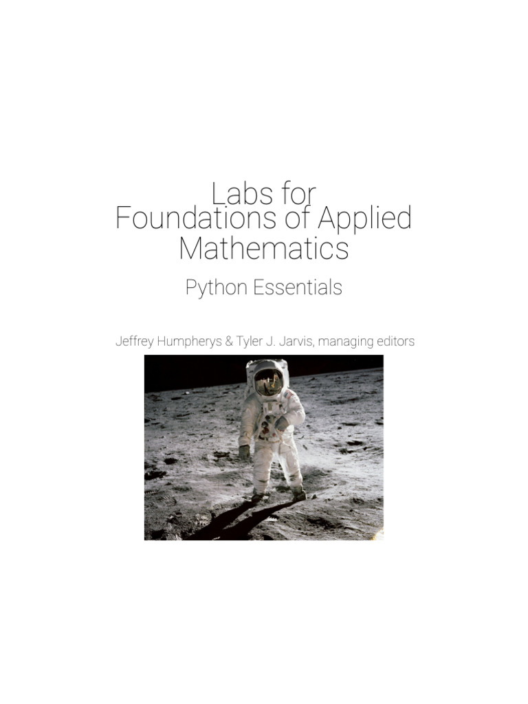 Labs For Foundations of Applied Mathematics (Python Essentials) | PDF | Parameter (Computer ...