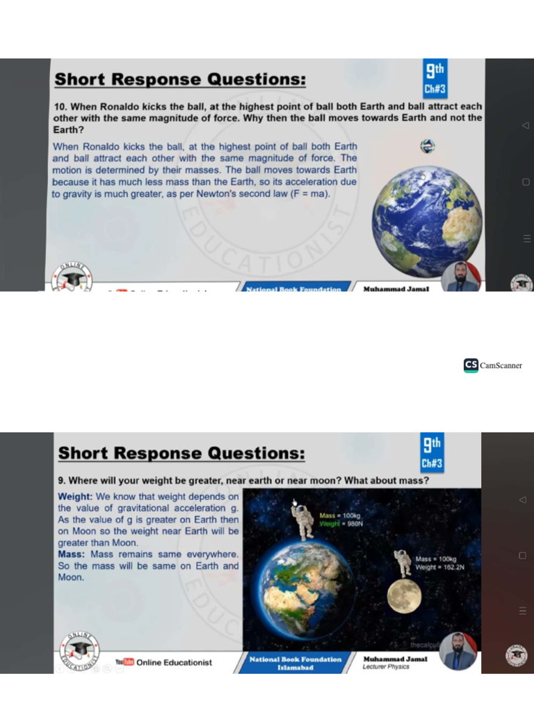 NBF Chapter 3 Physics 9 | PDF