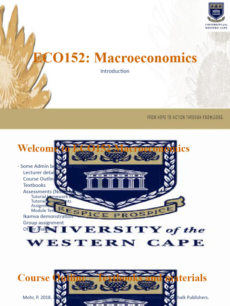 2020ECO152 - Introduction Week 1 | PDF | Economics | Capitalism