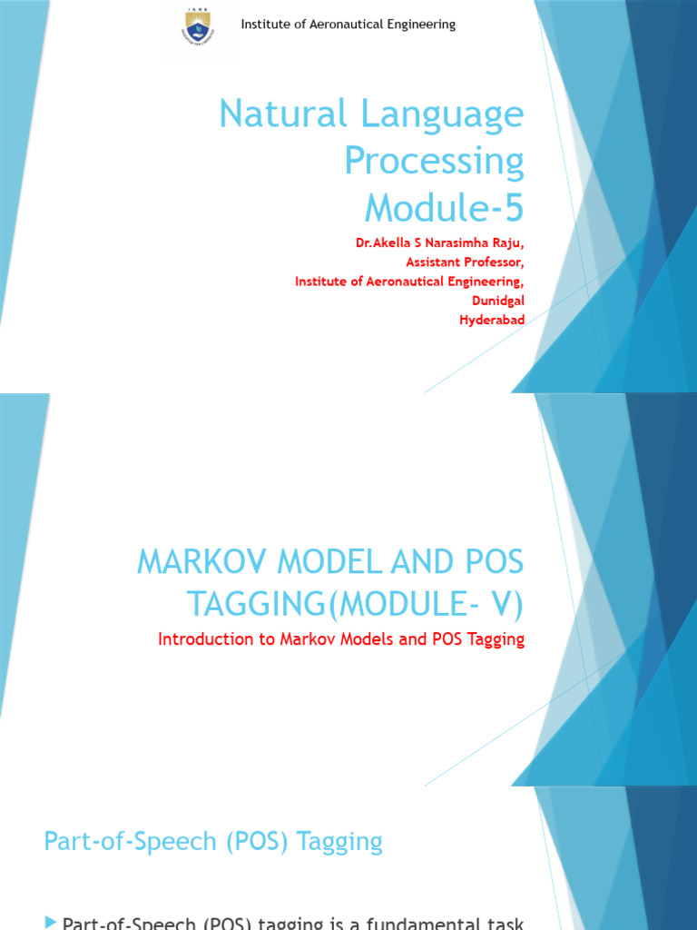 Markov Models and POS Tagging in NLP | PDF | Part Of Speech | Markov Chain