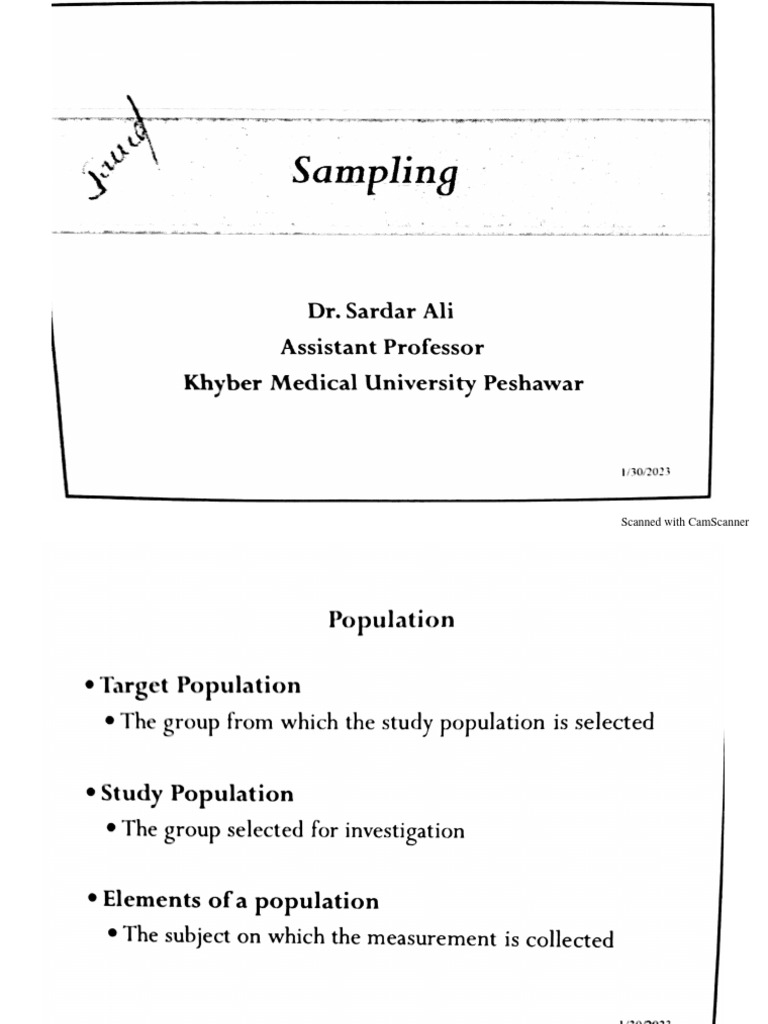Sampling | PDF