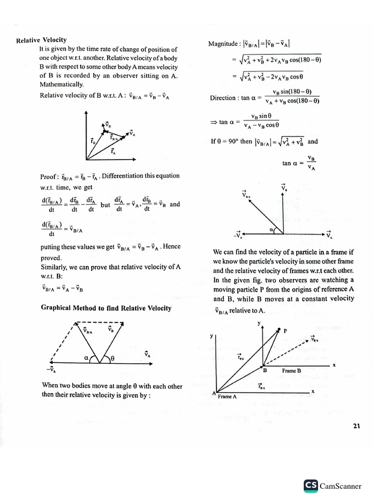 Relative Motion | PDF