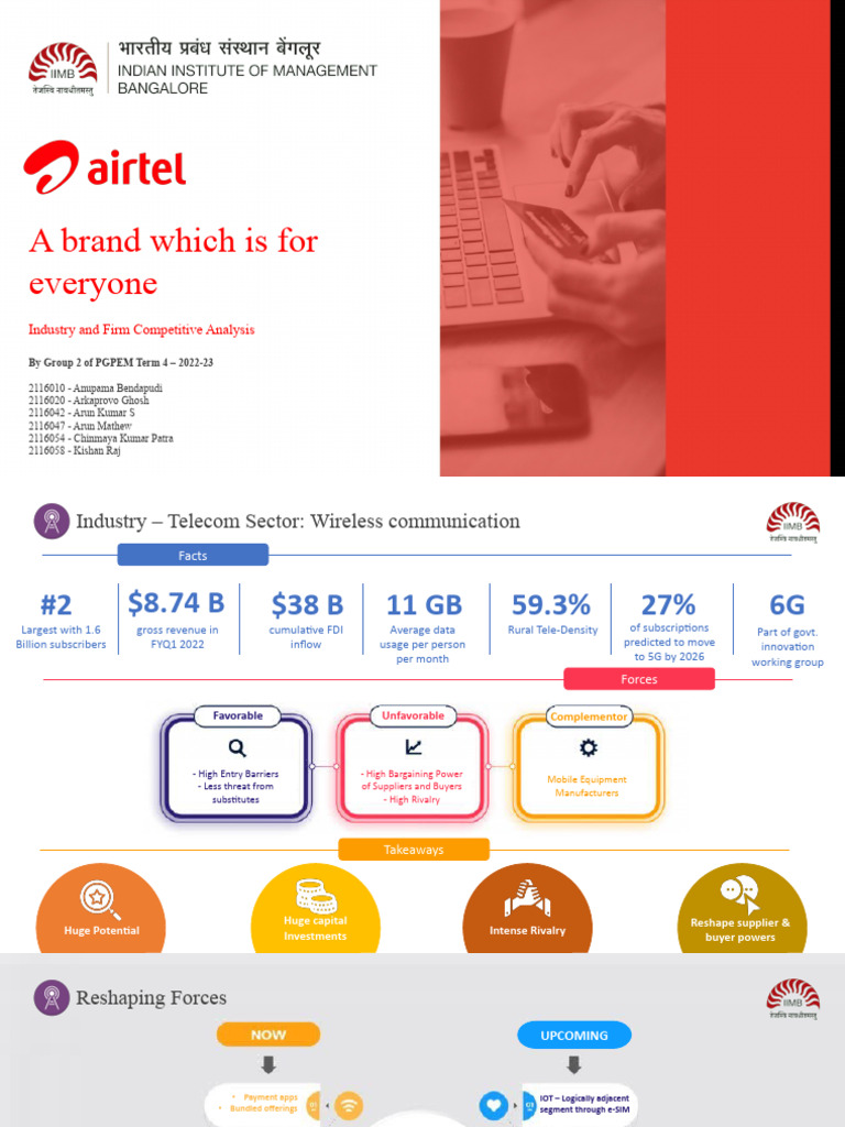 V2 - Airtel - Competitve Startegy Project Presentation - Group 2 | PDF | Marketing | Mergers And ...