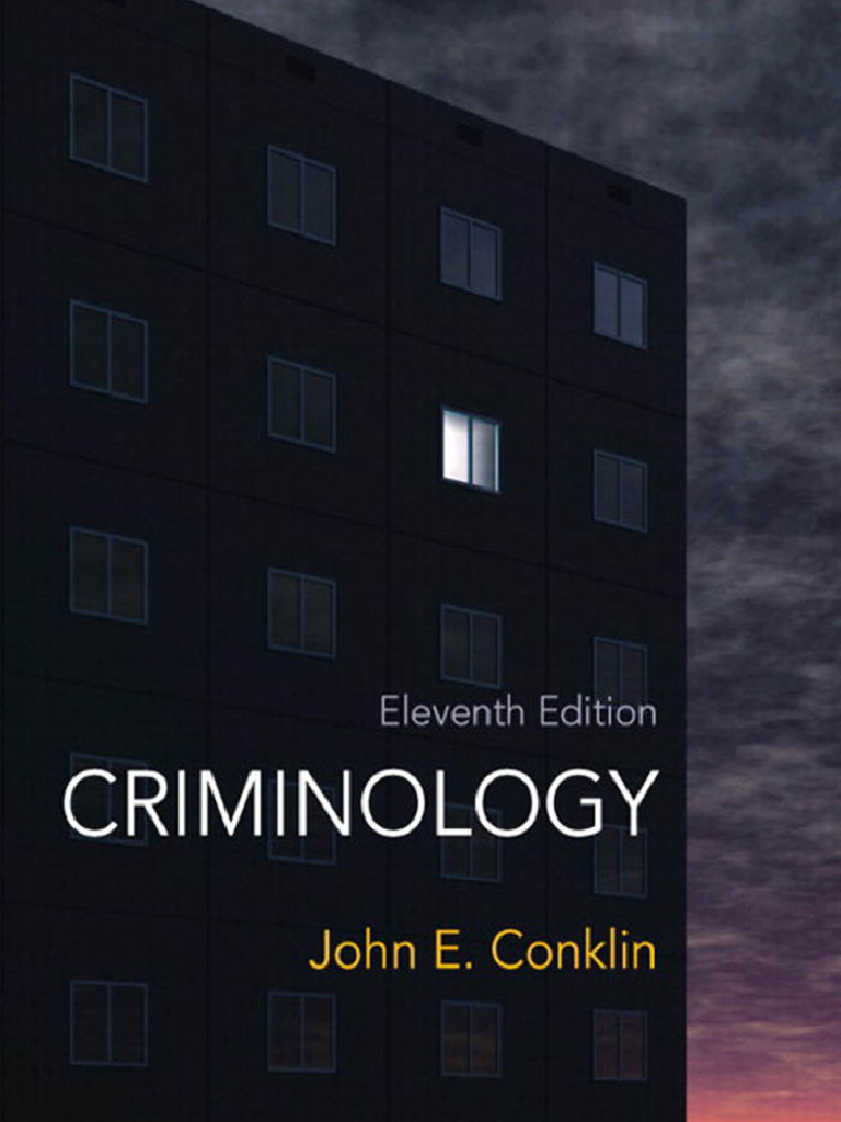 Criminology - John E. Conklin | PDF | Crimes | Crime & Violence