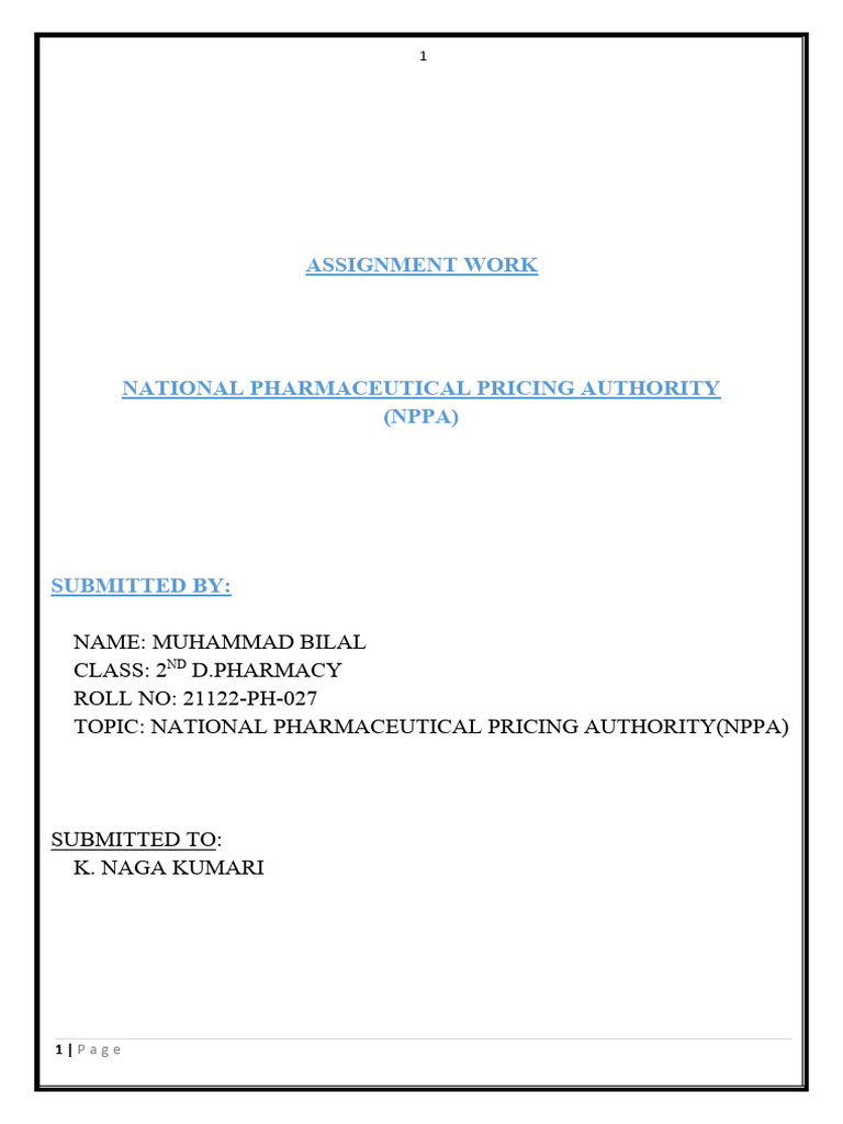 National Pharmaceutical Pricing Authority | PDF | Generic Drug | Price Controls