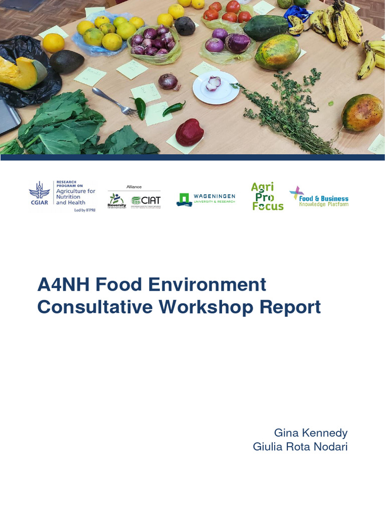 A4NH Food Environment Workshop Report | PDF | Food Security | Diet ...