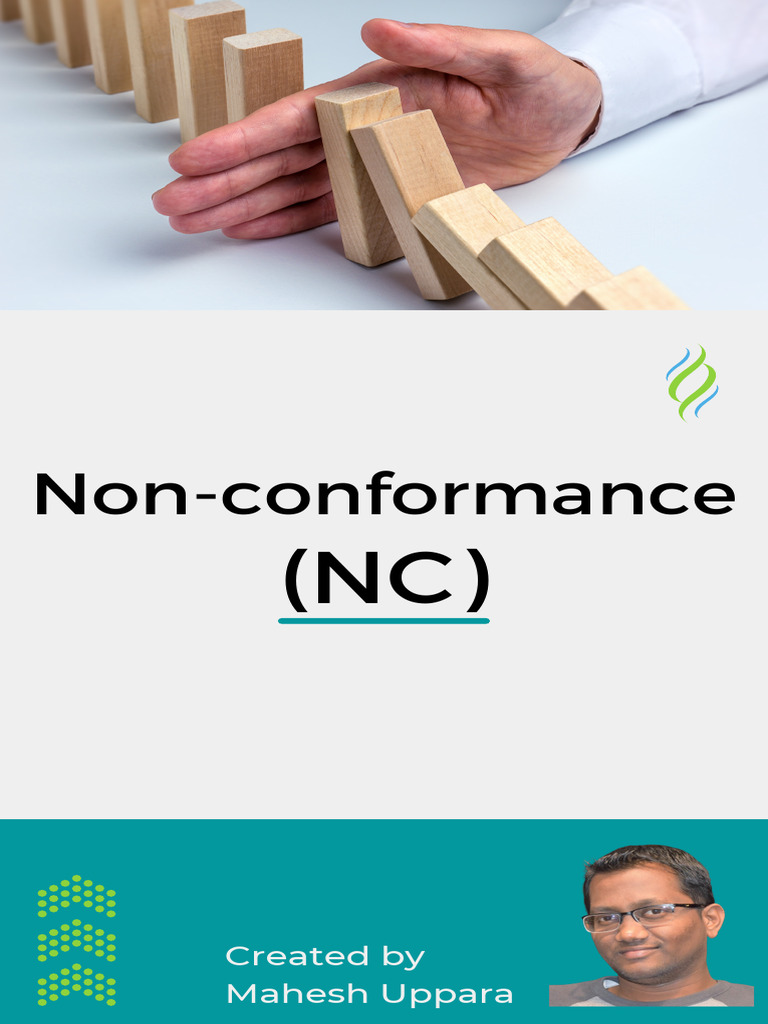 Non Conformance | PDF | Verification And Validation | Audit