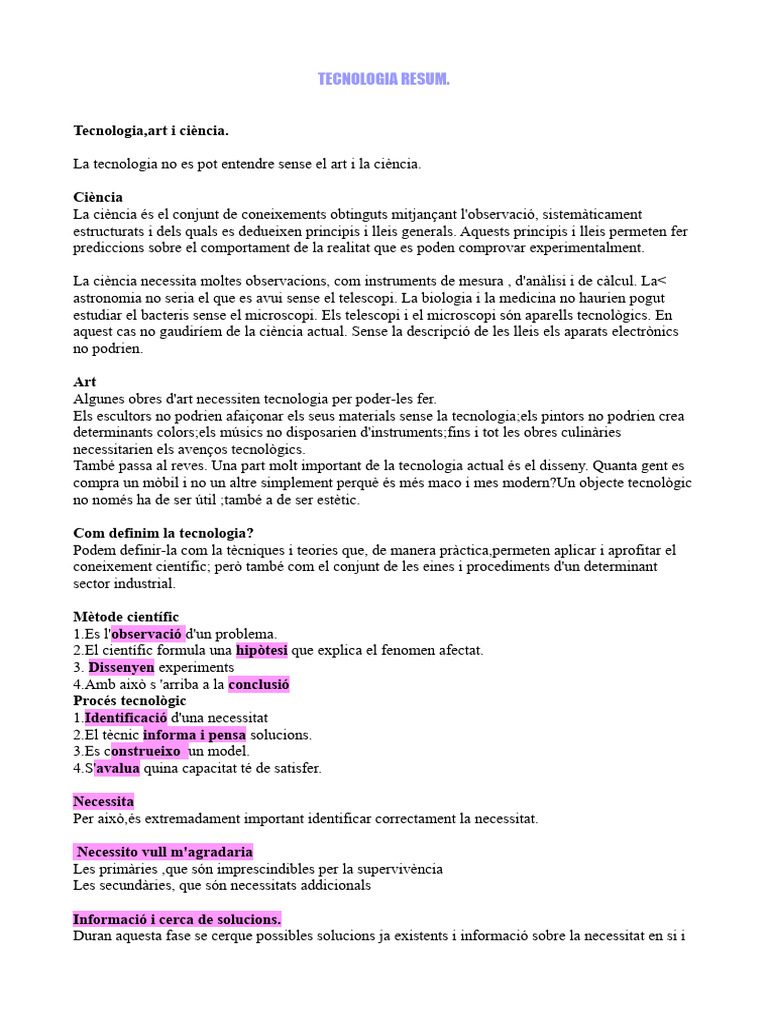 Tecno Resum Verdadero | PDF