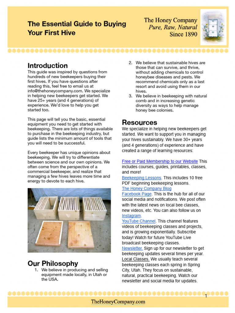 Essential Guide to Starting Beekeeping | PDF | Beekeeping | Beehive