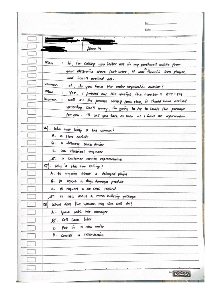 Defani Trilia Fitri Toeic Listening Conversation Pdf