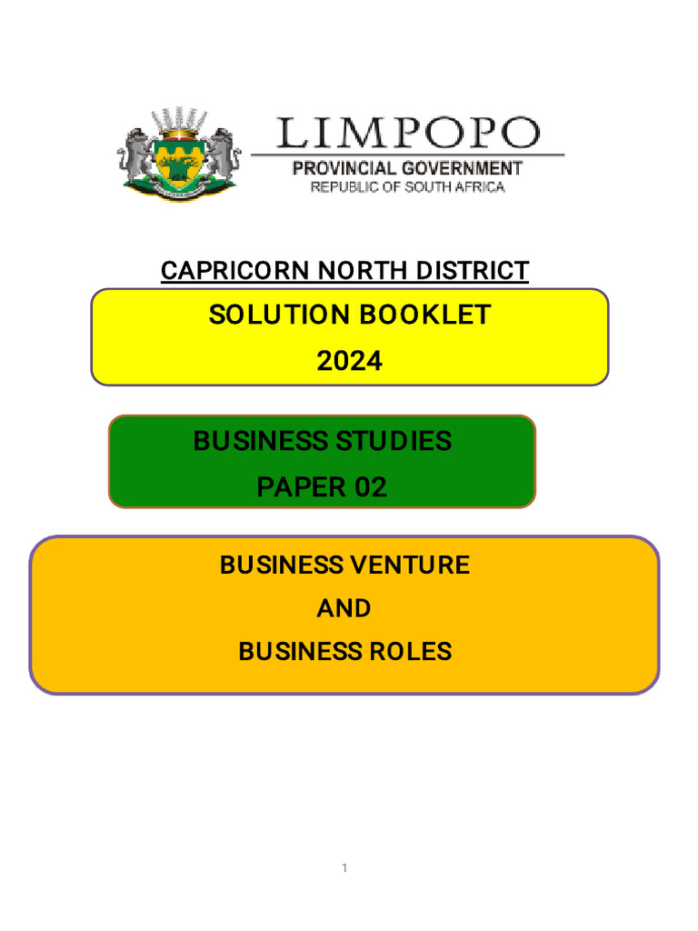 BSTD Paper 2 Solution Booklet Material | PDF