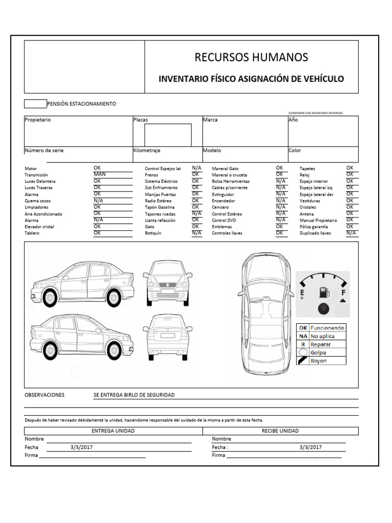 Inventario Fisico Auto | Descargar gratis PDF | Vehículos con tracción ...