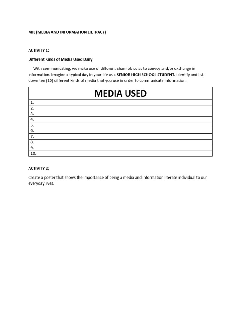 Mil Activity Eim 1 | PDF